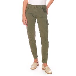 Damen Cargohose "RIVERA", gr&uuml;n, Gr. 27, Le Temps Des Cerises, 97% Baumwolle, 3% Elasthan, Hosen, in klassischem Design
