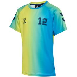 Hummel Jungen Sportanzug "hmlSHIMMER SET"limeade, Gr. 164, Obermaterial: 100% Polyester, Sportanz&uuml;ge, Set aus Shorts und T-Shirt, mit schimmernden