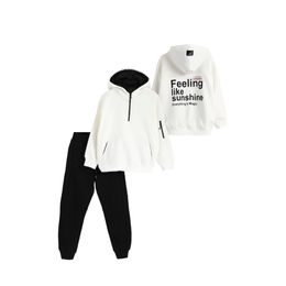 Solang Freizeitanzug Hooded Tracksuit Jungen Gr&ouml;&szlig;e 152 offwhite