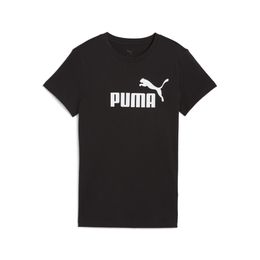 Puma Damen T-Shirt "ESS No. 1 Logo T-Shirt Damen", schwarz, Gr. S, Obermaterial: 100% Baumwolle; Kragen: 70% Baumwolle, 30% Polyester, Shirts