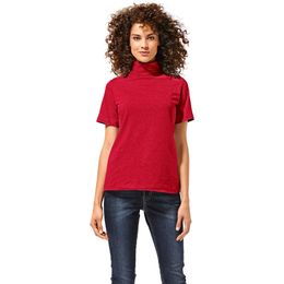 Damen Rollkragenshirt "Rollkragen-Shirt", rot, Gr. 40, Linea Tesini BY HEINE, unifarben, 95% Baumwolle, 5% Elasthan, Shirts