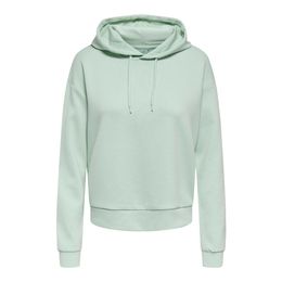 Only Play Damen Kapuzensweatshirt "ONPLOUNGE LS HOOD SWEAT - NOOS", gr&uuml;n, Gr. XL, unifarben, Sweatware, Obermaterial: 80% Polyester, 15% Viskose, 5%