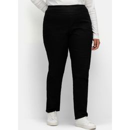 Casual Looks Damen Schlupfhose, schwarz, Gr. 255, unifarben, 65% Baumwolle, 33% Polyester, 2% Elasthan, Hosen