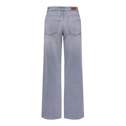 Only Damen High-waist-Jeans "ONLMADISON JOGG HW WIDE DNM"light grau denim, Gr. 27, unifarben, Denim/Jeans, Obermaterial: 100% Baumwolle, Jeans, high
