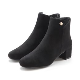 Lascana Damen Stiefelette "Sommerstiefelette", Gr. 35, schwarz, Obermaterial: 100% Textilmaterial. Decksohle: 100% Lederimitat. Futter: 100%