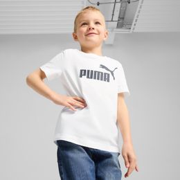 Puma Jungen T-Shirt "ESS NO 1 LOGO TEE PS", wei&szlig;, Gr. 116, unifarben, Jersey, Obermaterial: 100% Baumwolle, Shirts, Kurzarm, mit Rundhalsausschnitt,