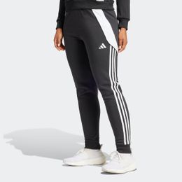 Damen Trainingshose "TIRO 24", schwarz-wei&szlig;, Gr. L, adidas Performance, Sweatware, Obermaterial: 70% Baumwolle, 30% Polyester, Hosen
