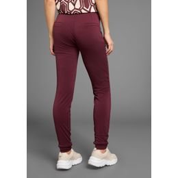 Laura Scott Damen Jogger Pants, rot, Gr. 36, Jersey, Obermaterial: 95% Polyester, 5% Elasthan, Hosen, mit Rei&szlig;verschlusstaschen