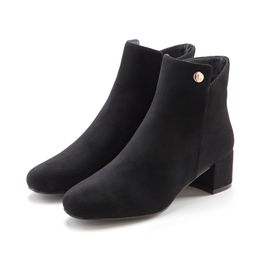 Lascana Damen Stiefelette "Sommerstiefelette", Gr. 37, schwarz, Obermaterial: 100% Textilmaterial. Decksohle: 100% Textilmaterial. Futter: 100%