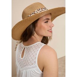 Tamaris Damen Spitzentopwei&szlig;, Gr. 36, unifarben, Single Jersey, Obermaterial: 95% Viskose, 5% Elasthan, Tops, aus Viskose