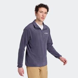 adidas terrex Herren Fleecepullover "MULTI ESSENTIALS 1/2 ZIP FLEECEOBERTEIL", lila, Gr. S, Obermaterial: 100% Polyester, Sweatshirts, mit