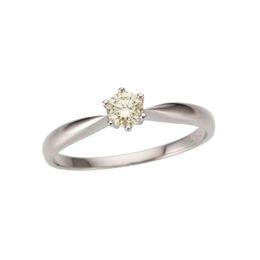 Firetti Damen Solit&auml;rring "Schmuck Geschenk Gold 750 Damenring Verlobungsring Goldring Solit&auml;r", 16, 0,25 LR = lupenrein, Diamanten Wei&szlig;gold 750,