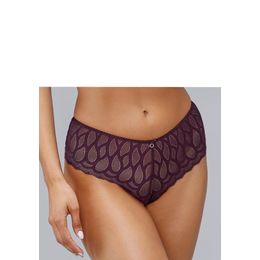 Lascana Damen Panty "Evita", Gr. 36, lila, Spitze, Obermaterial: 90% Polyamid, 10% Elasthan, Unterhosen, aus leicht transparenter Spitze