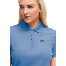 Maier Sports Damen Funktionsshirt "Ulrike", blau, Gr. 36, 100% Polyester, Shirts, Damen Polo, pique Poloshirt, schnelltrocknendes Outdoor-Shirt