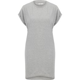 Shirtkleid DEF "DEF Damen Agung Dress", Damen, Gr. S, US-Gr&ouml;&szlig;en, grau, 100% Baumwolle, unifarben, normal, Rundhals, Kleider Shirtkleid
