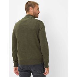 Brax Herren Strickpullover "Style STEFFEN"dunkelgr&uuml;n, Gr. M, Strick, 44% Baumwolle, 29% Polyacryl, 27% Wolle, Pullover
