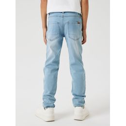 name it Jungen Slim-fit-Jeans "NKMRYAN SLIM SWE JEANS 5225-TH NOOS", blau, Gr. 98, leichte Abriebeffekte, Denim/Jeans, Obermaterial: 70% Baumwolle,
