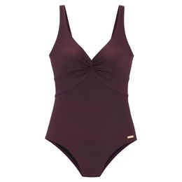 Lascana Damen Badeanzug "Lolo", lila, Gr. 38, Obermaterial: 82% Polyamid, 18% Elasthan. Futter: 100% Polyester. Miedereinsatz: 82% Polyamid, 18%