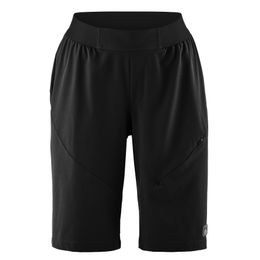 Gonso Damen Fahrradhose "Essential Shorts Light W", schwarz, Gr. 38, 86% Polyester, 14% Elasthan, Hosen, Damen Bike-Shorts, leichte Radhose mit