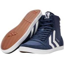 Hummel Herren Sneaker "SLIMMER STADIL HIGH", Gr. 36, blau, Leder, Textil, Schuhe