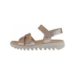 Gabor Damen Keilsandalette "Gabor Sandalen Leder", Gr. 39, rosa, Leder, Schuhe
