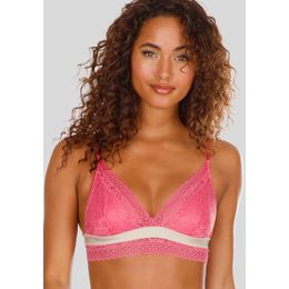 Vivance Damen Bralette-BH "Viola", Gr. 36, pink, Spitze, Obermaterial: 85% Polyamid, 15% Elasthan, BHs, ohne B&uuml;gel in angesagter