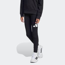 M&auml;dchen Leggings "JG BL LEG 230", schwarz-wei&szlig;, Gr. 164, adidas Sportswear, Obermaterial: 93% Baumwolle, 7% Elasthan, Hosen, f&uuml;r Kinder, mit