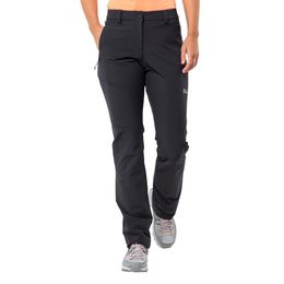 Jack Wolfskin Damen Softshellhose "HOLDSTEIG PANTS W", schwarz, Gr. 34, Obermaterial: 90% Polyamid, 10% sonstige Fasern. Futter: 100% Polyester, Hosen