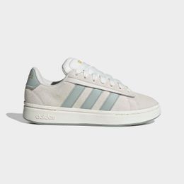 Damen Sneaker "GRAND COURT ALPHA", adidas Sportswear, Gr. 39core wei&szlig;, wonder sage, gold metallic, Leder, Textil, Schuhe, inspiriert vom Design des