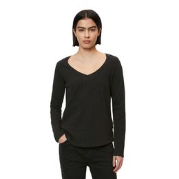 Marc O'Polo Damen Langarmshirt "aus Premium Organic Cotton", schwarz, Basic, Gr. XL, MARC O'POLO DENIM, unifarben, Obermaterial: 100% Baumwolle, Shirts
