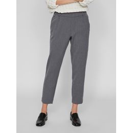 Vila Damen Anzughose "VIVARONE HW SLIM PANT - NOOS", grau, Gr. 36, unifarben, Web, Obermaterial: 66% Polyester, 28% Viskose, 6% Elasthan, Hosen