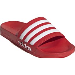 Damen Badesandale "SHOWER ADILETTE", adidas Sportswear, Gr. 43, rot, Synthetik, Schuhe, Badelatschen