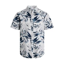 Jack & Jones Kinder Kurzarmhemd "JJHONOLULU AOP SHIRT SS JNR"cloud dancer, Gr. 140, JACK & JONES JUNIOR, bedruckt, mehrfarbig, Web, Obermaterial: 100% Baumwolle,