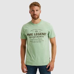 PME-Legend PME LEGEND Herren T-Shirt "Short sleeve r-neck single jersey", gr&uuml;n, Gr. M, bedruckt, Jersey, Obermaterial: 100% Baumwolle, Shirts, mit Frontprint