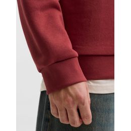 Jack & Jones JACK & JONES Herren Sweatshirt "JJCHRISTMAS SWEAT CREW NECK XMAS"brick rot, Gr. S, bedruckt, angeraute Sweatware, Obermaterial: 70% Baumwolle, 30%