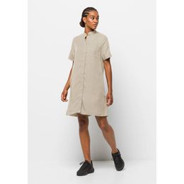 Jack Wolfskin Damen Blusenkleid "MOJAVE DRESS", beige, Gr. L, OBERSTOFF: 100% LYOCELL. Futter: 65% POLYESTER, 35% BAUMWOLLE, Kleider