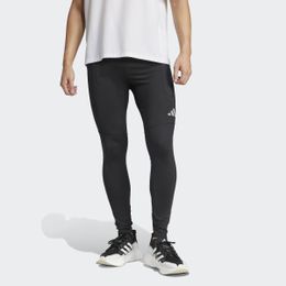 Herren Lauftights "ULTIMATE RUNNING CLIMACOOL+ LEGGINGS", schwarz, Gr. XXL, adidas Performance, Obermaterial: 79% Polyester, 21% Elasthan, Hosen