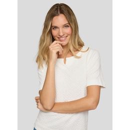 Rabe Damen T-Shirt, wei&szlig;, Gr. 40, unifarben, Jersey, Obermaterial: 75% Viskose, 20% Polyester, 5% Elasthan, Shirts, im Crinkle-Look