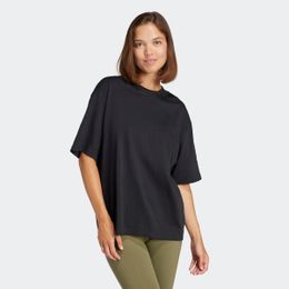 Damen T-Shirt "W SL+ SJ BOYF T", schwarz, Gr. XS, adidas Sportswear, Obermaterial: 100% Baumwolle, Shirts, f&uuml;r Erwachsene, mit Rundhalsausschnitt,