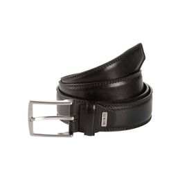 MONTI Herren Synthetikg&uuml;rtel "WIEN", schwarz, Gr. 115, gepflegt, Materialmix, G&uuml;rtel, 3,5 cm breit, Klassisch-Business, k&uuml;rzbar, bis Gr. 150 cm