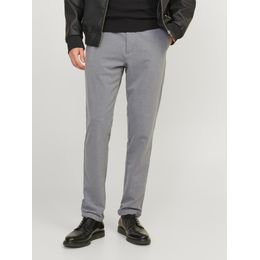 Jack & Jones JACK & JONES Herren Chinohose "MARCO &ndash; Chinohose mit Stretchanteil und Komfort", grau, Gr. 29, unifarben, Web, Obermaterial: 68% Polyester, 29%