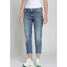 Gang Damen Boyfriend-Jeans "94NADIA", blau, Gr. 32, Denim/Jeans, Obermaterial: 92% Baumwolle, 6% Polyester, 2% Elasthan, Jeans, 5-Pocket Style mit