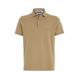 Tommy Hilfiger Herren Poloshirt "1985 SLIM POLO", beige, Gr. XXL, Piqu&eacute;, Obermaterial: 96% Baumwolle, 4% Elasthan, Shirts, Markenstickerei, aus