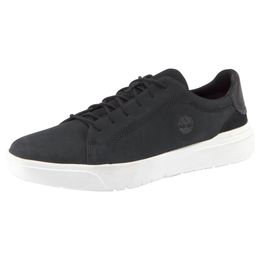 Timberland Herren Sneaker "SENECA BAY - LOW LACE UP SNEAKER", Gr. 41,5, schwarz, Leder, Schuhe, aus Leder