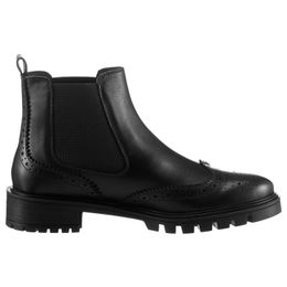 Ara Damen Chelseaboots "TULSA", Gr. 4,5, schwarz, Elastischer Einsatz, Glattleder, Lyralochung, Schuhe, Stiefelette, Schlupfboots mit Lyralochung,