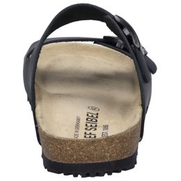 Josef Seibel Herren Pantolette "Josef 01", Gr. 41, schwarz, Leder, Schuhe, Sommerschuh, Schlappen, Sandale mit softem Fu&szlig;bett