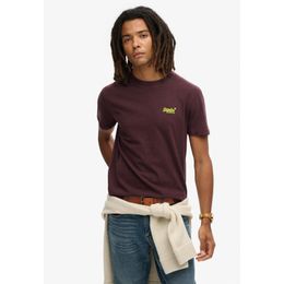 Superdry Herren Rundhalsshirt "ESSENTIAL LOGO EMB TEE", gelb, Gr. XXL, unifarben, Single Jersey, Obermaterial: 100% Baumwolle, Shirts, aus Baumwolle