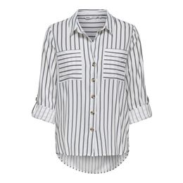 Only Damen Hemdbluse "OnlyASMIN SHIRT L/S WVN NOOS", wei&szlig;, Gr. M, gestreift, Web, Obermaterial: 100% Viskose, Blusen