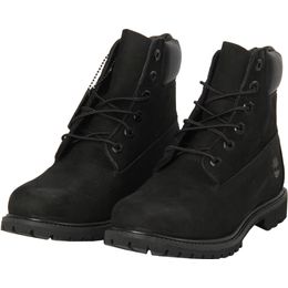 Timberland Damen Schn&uuml;rboots "Timberland Premium 6 INCH LACE UP", Gr. 38, schwarz, Leder, Schuhe, Winterstiefel, Schn&uuml;rstiefel, Winterschuhe,