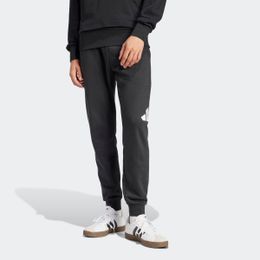 Herren Sporthose "ESSENTIALS BIG LOGO FRENCH TERRY", schwarz-wei&szlig;, Gr. XL, adidas Sportswear, Obermaterial: 55% Baumwolle, 36% Polyester, 9% Viskose,